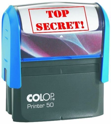 Colop P50 Stamp TOP SECRET 68x29mm Red – CDA Technology